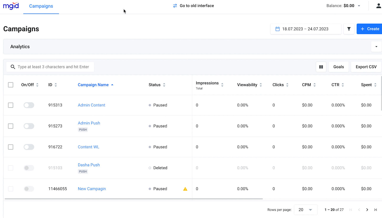 Widget Optimization in MGID Ads